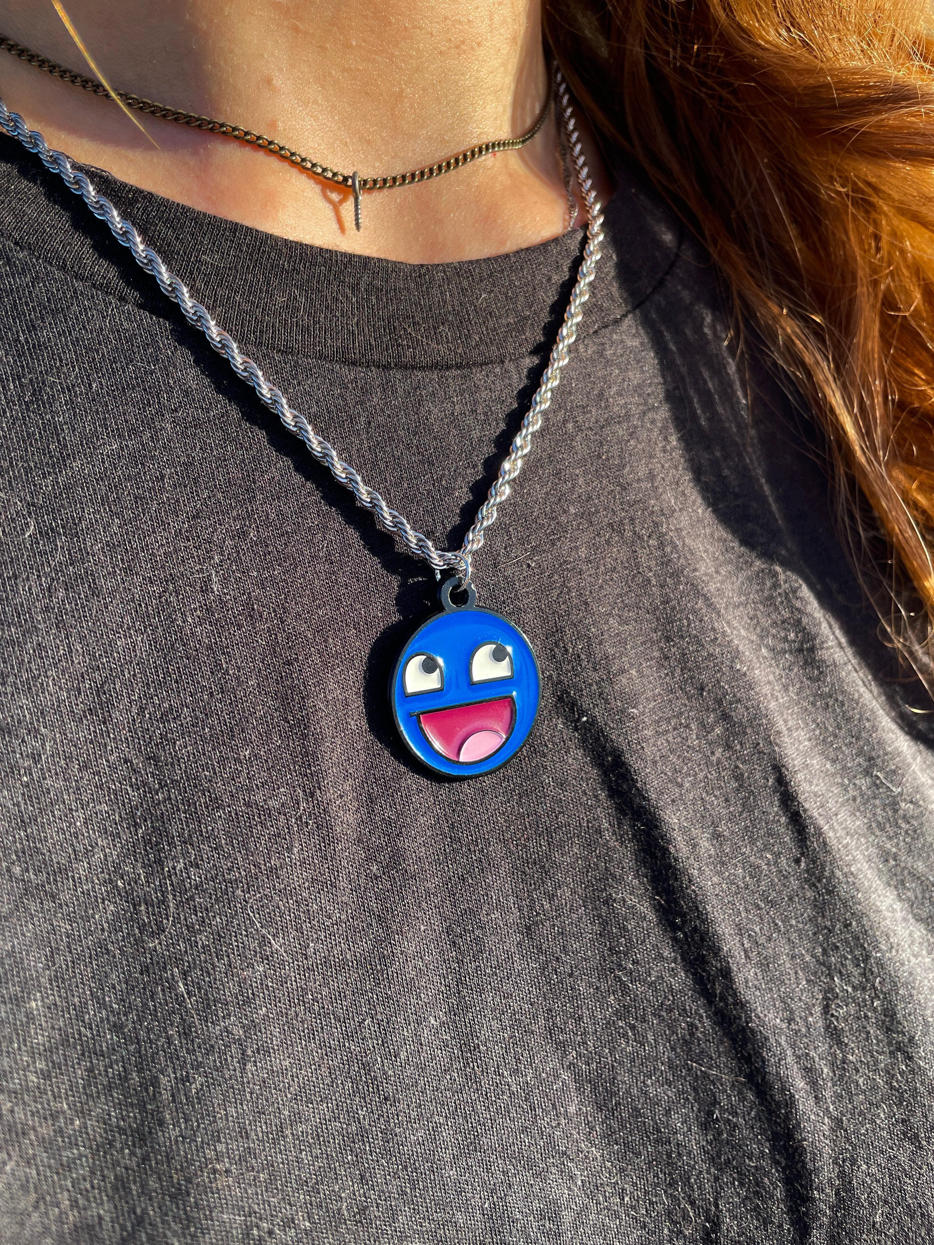 Azure Epic Face Necklace – Cyber Chic
